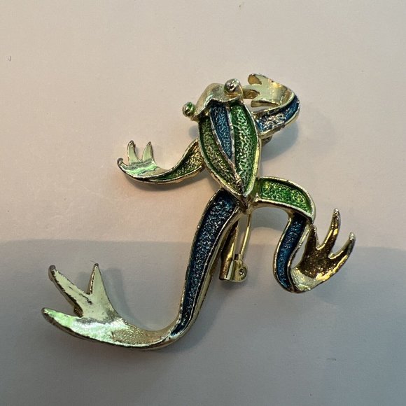 Gerry'S | Jewelry | Vintage Gerrys Gold Tone Enamel Frog Brooch Pin ...